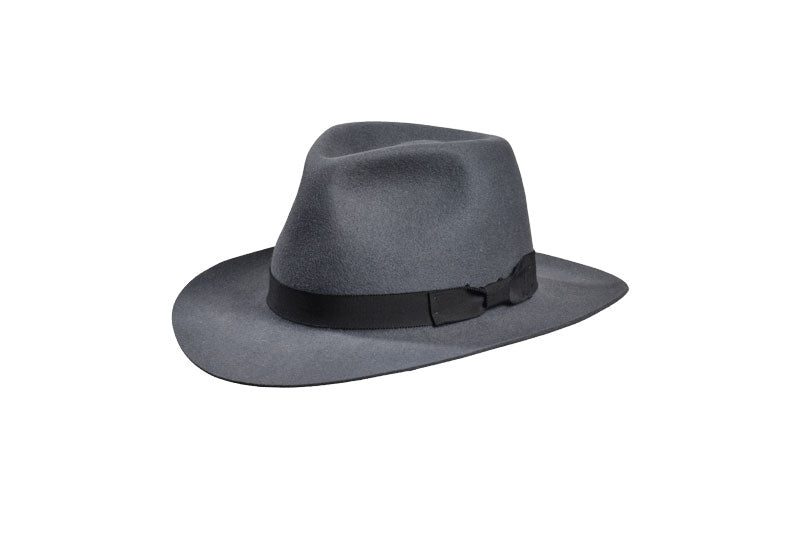 Steel Classic Fedora – European Hare, Size 7 – TrueWestHats